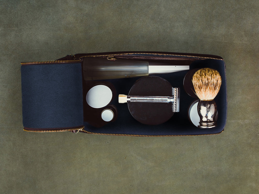 Leather Dop Kit - Satchel & Page Men's Brown Leather Dop Kit